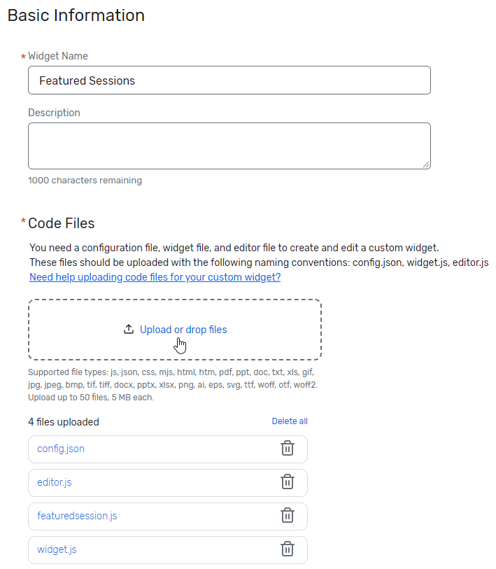 Using Custom Widgets